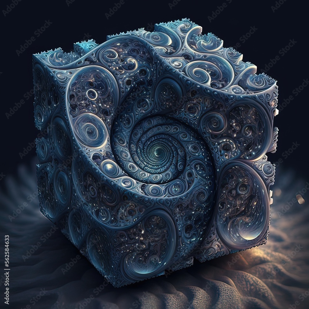 Most complex unimaginable universe made from spirals exploding ethereal ...