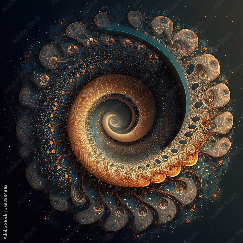 Ilustrace „most complex unimaginable universe made from spirals ...
