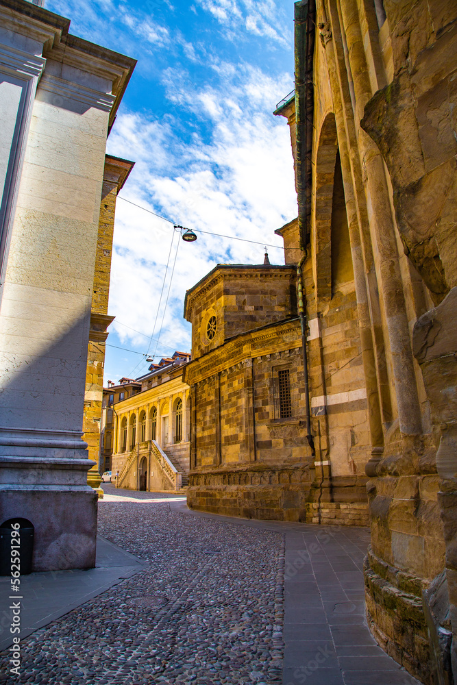 Cathedral Duomo of Bergamo or Cattedrale Duomo di Bergamo e Battistero ...