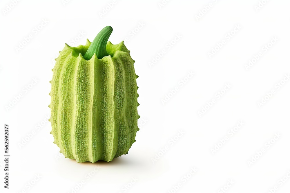 Fresh vegetables isolated. Fresh Angled luffa (Ribbed Gourd) fruits ...
