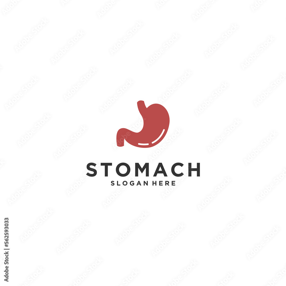 stomach logo template in white background Stock Vector | Adobe Stock