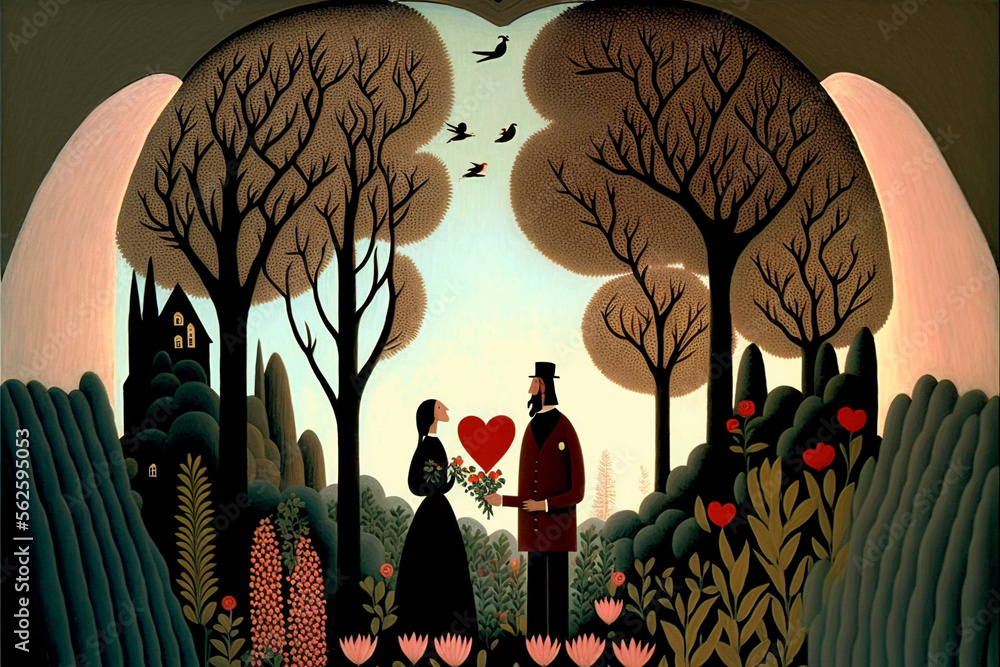 Valentine's Day by Ai Painters. Love. What would those artworks look ...