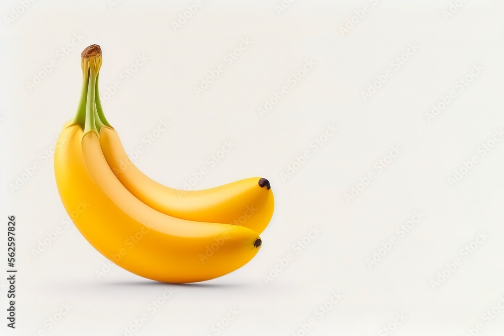 Fresh banana. Bunch of bananas isolated on white background with ...