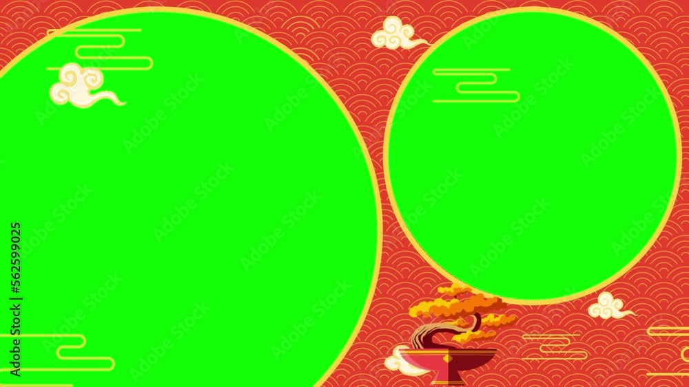 Chinese new year pack overlay animation with chroma key green screen ...