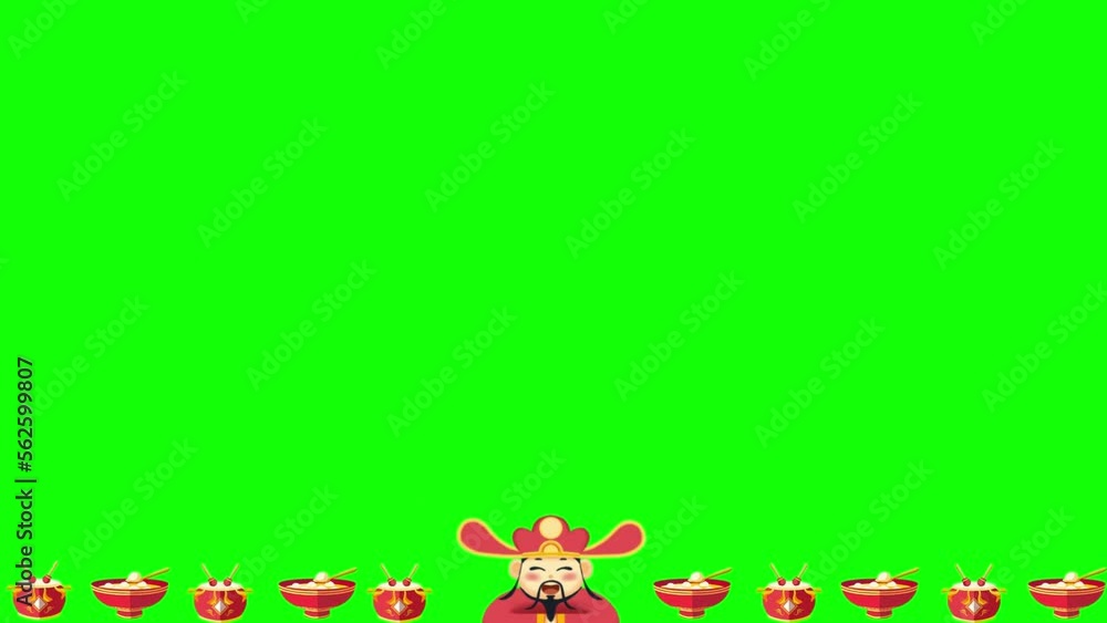 Chinese new year pack overlay animation with chroma key green screen ...