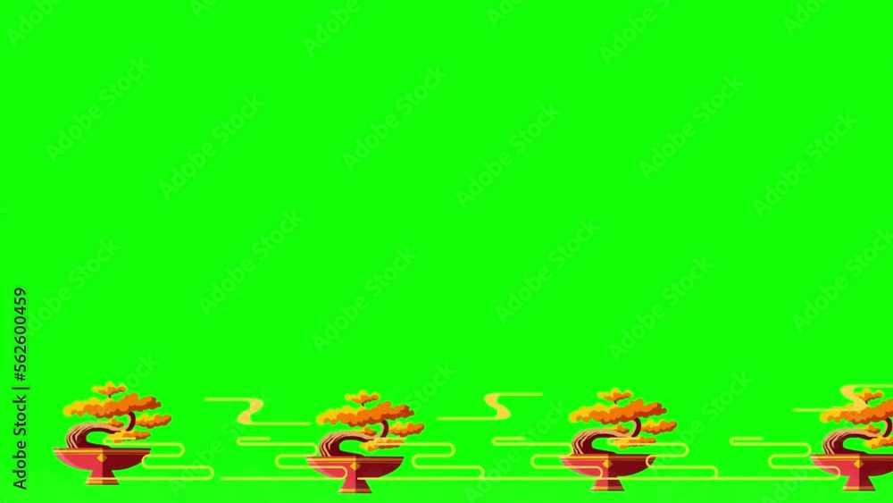 Chinese new year pack overlay animation with chroma key green screen ...