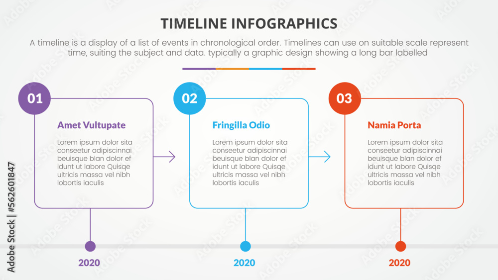 timeline infographic concept with square box outline timeline ...