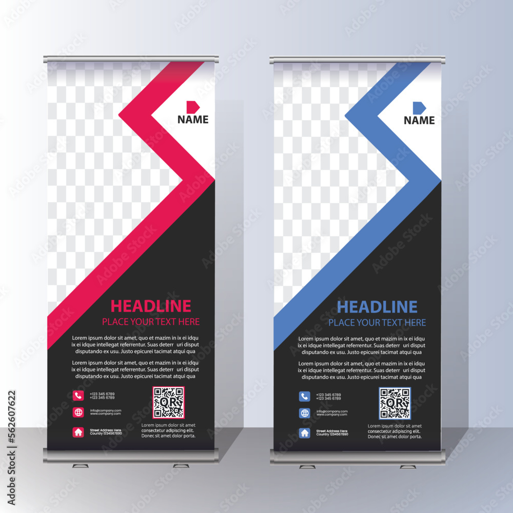 Roll Up Banner Signage Standee Template for Advertising and ...