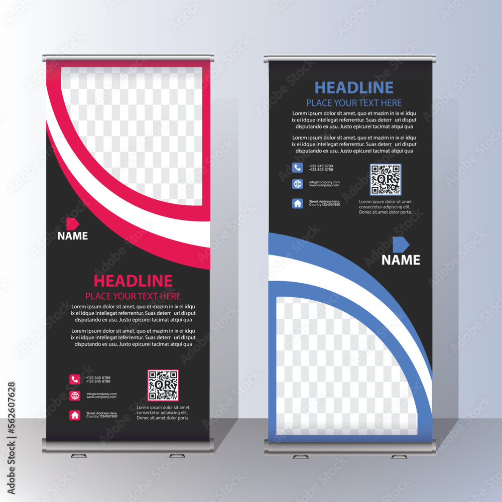 Roll Up Banner Signage Standee Template for Advertising and ...