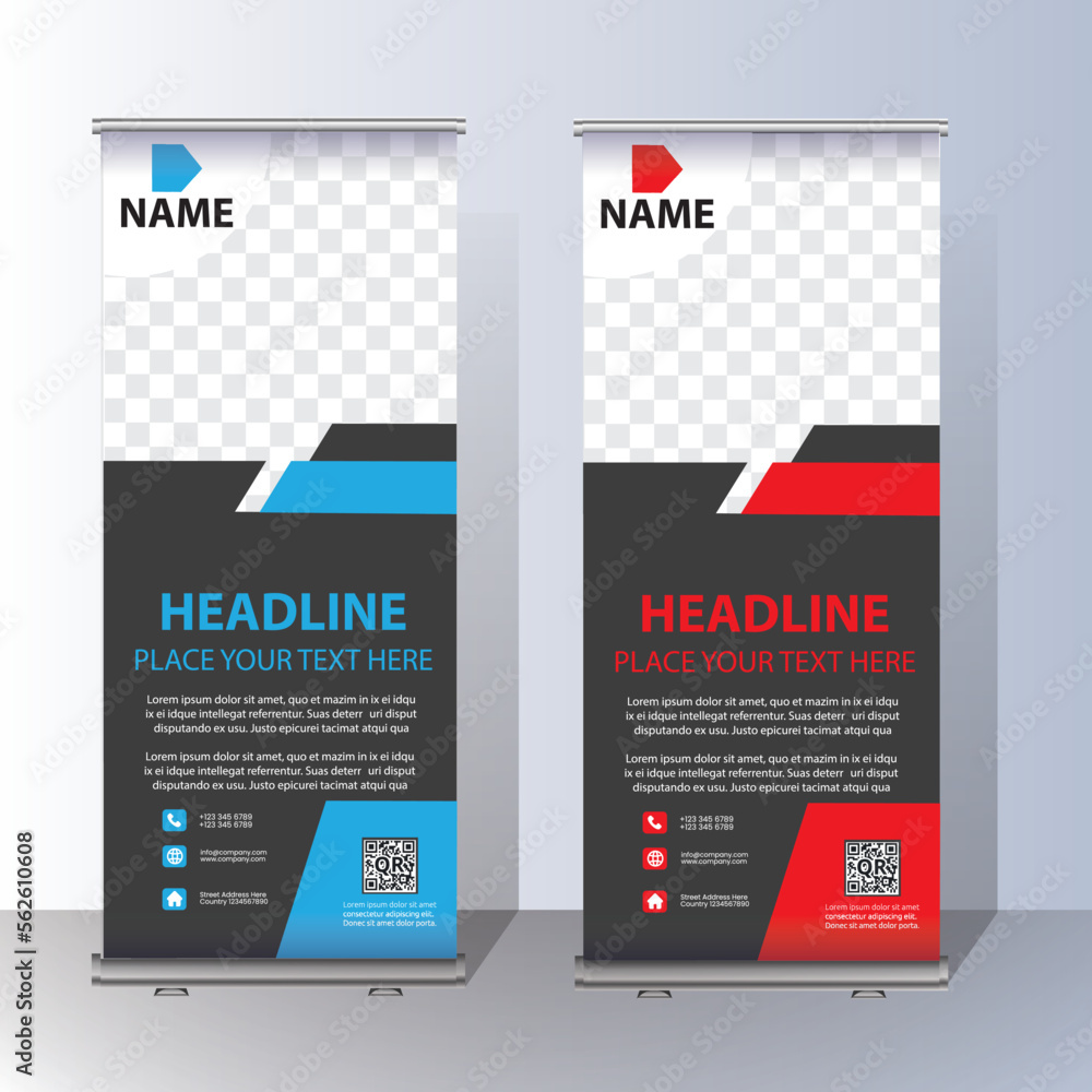 Roll Up Banner Signage Standee Template for Advertising and ...