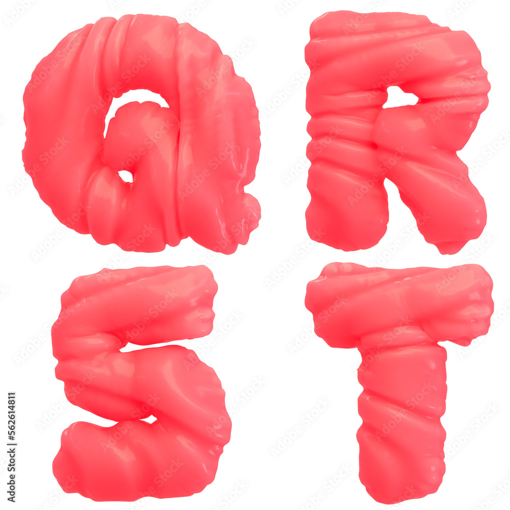 Candy 3d letters. PNG alphabet isolated on white Stock Illustration ...