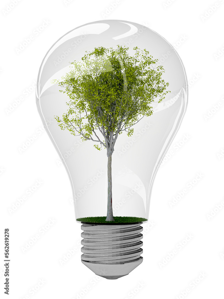 Eco Tree Bulb PNG Stock Illustration | Adobe Stock