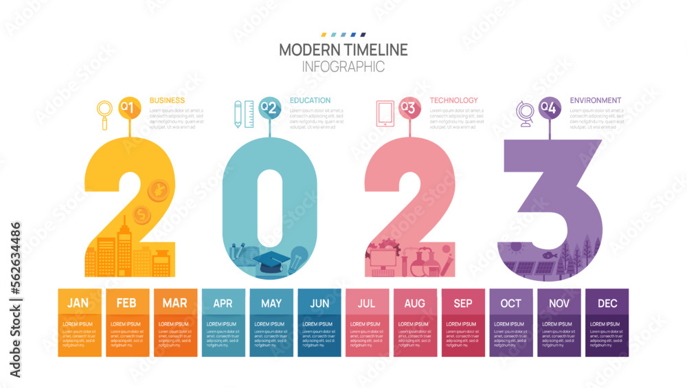 Business road map timeline infographic template. Modern milestone ...