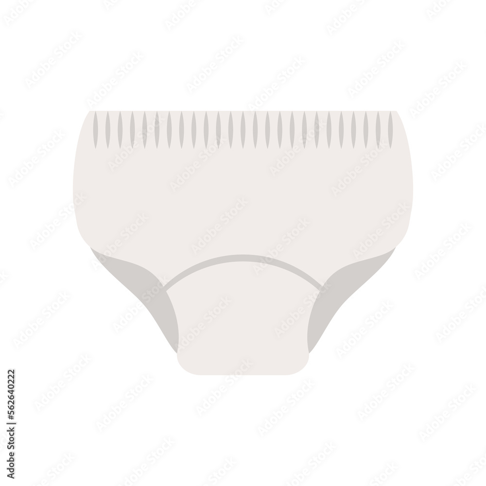 Sanitary diaper for little boy or girl vector illustration. Cartoon ...