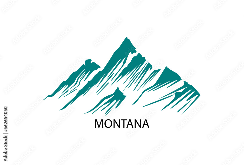The Montana Vector Logo Template. Blue Mountains logo illustration ...