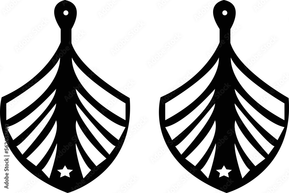 earrings svg vector cutfile for cricut and silhouette cutfile Stock ...