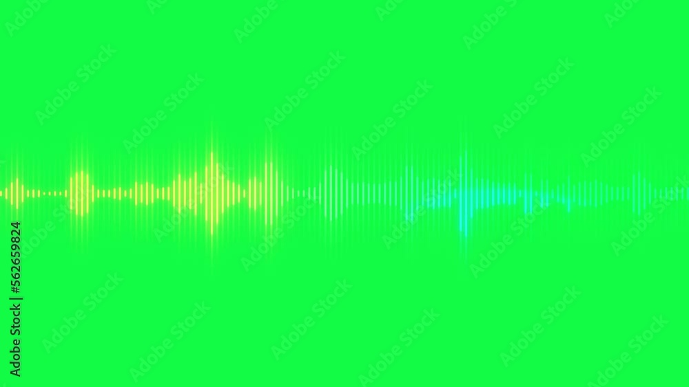 Colorful Audio waveform looping animation. Music, audio technology ...