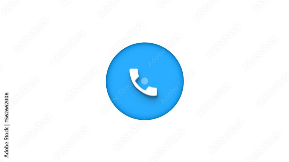 Icon 2d animation. Telephone motion graphics animation. Alpha channel ...