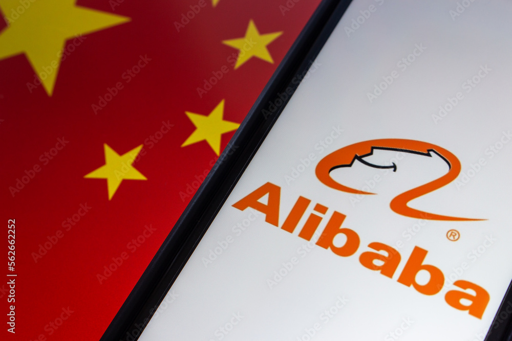 Vancouver, CANADA - Jan 14 2023 : The logo of Alibaba seen in an iPhone ...