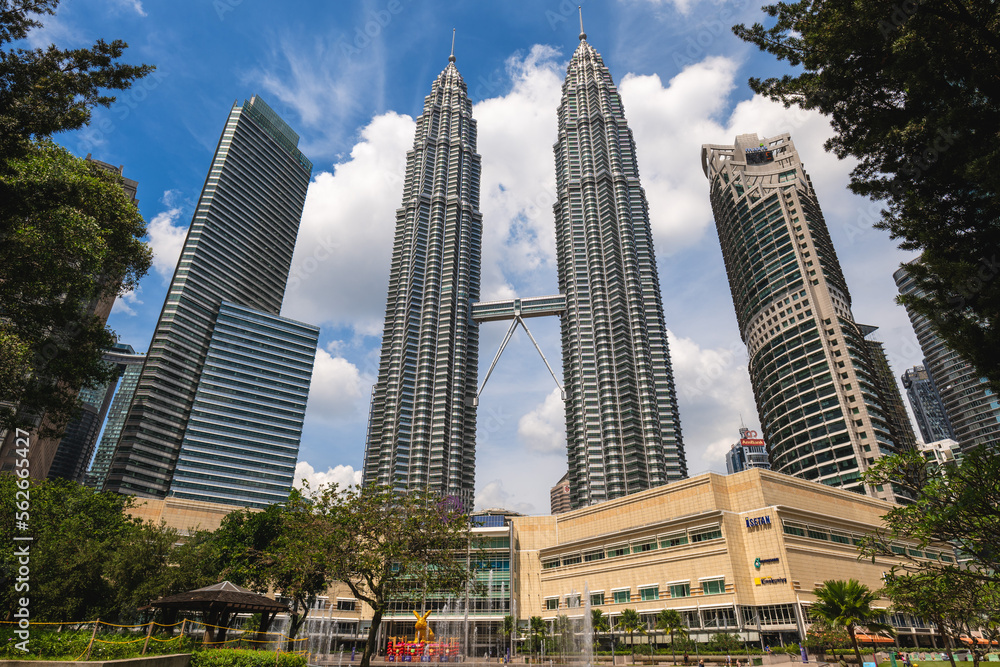 January 12, 2023: petronas twin towers, the tallest buildings in Kuala ...