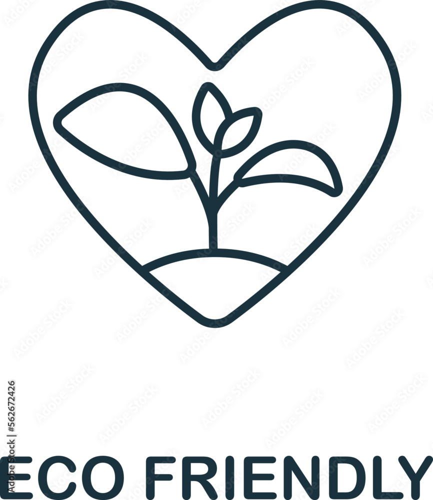 Eco Friendly icon. Monochrome simple Sustainability icon for templates ...