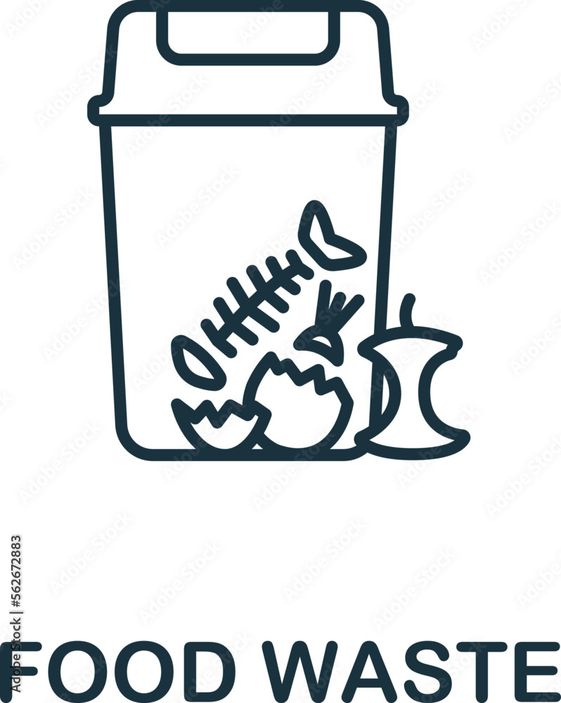 Food Waste icon. Monochrome simple Sustainability icon for templates ... Food Waste icon. Monochrome simple Sustainability icon for templates ...