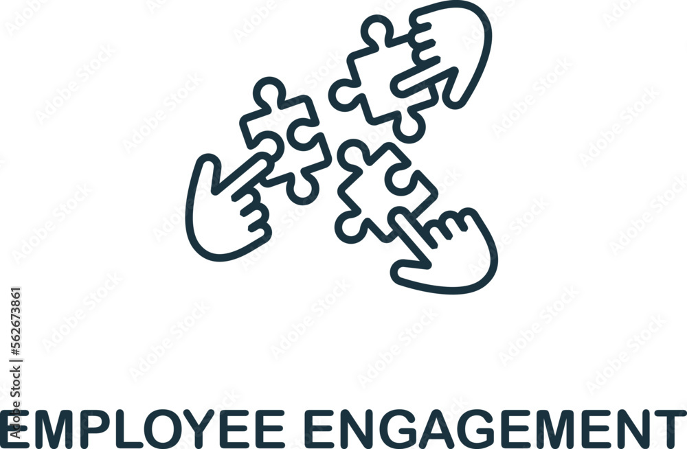 Employee Engagement icon. Monochrome simple Talent Development icon for ...