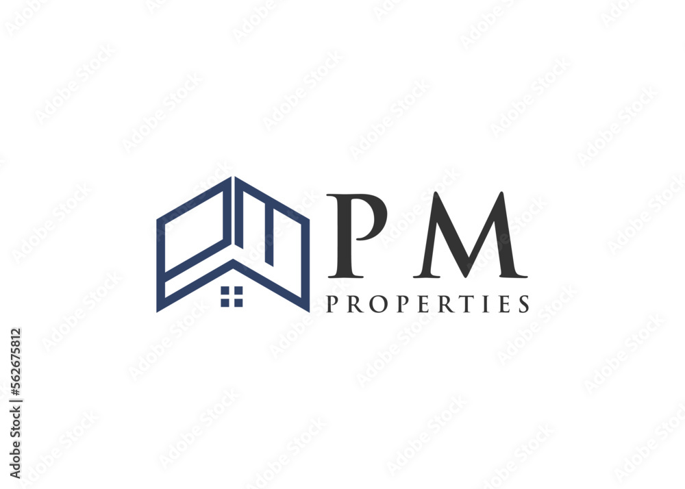 logo pm building Stock Vector | Adobe Stock