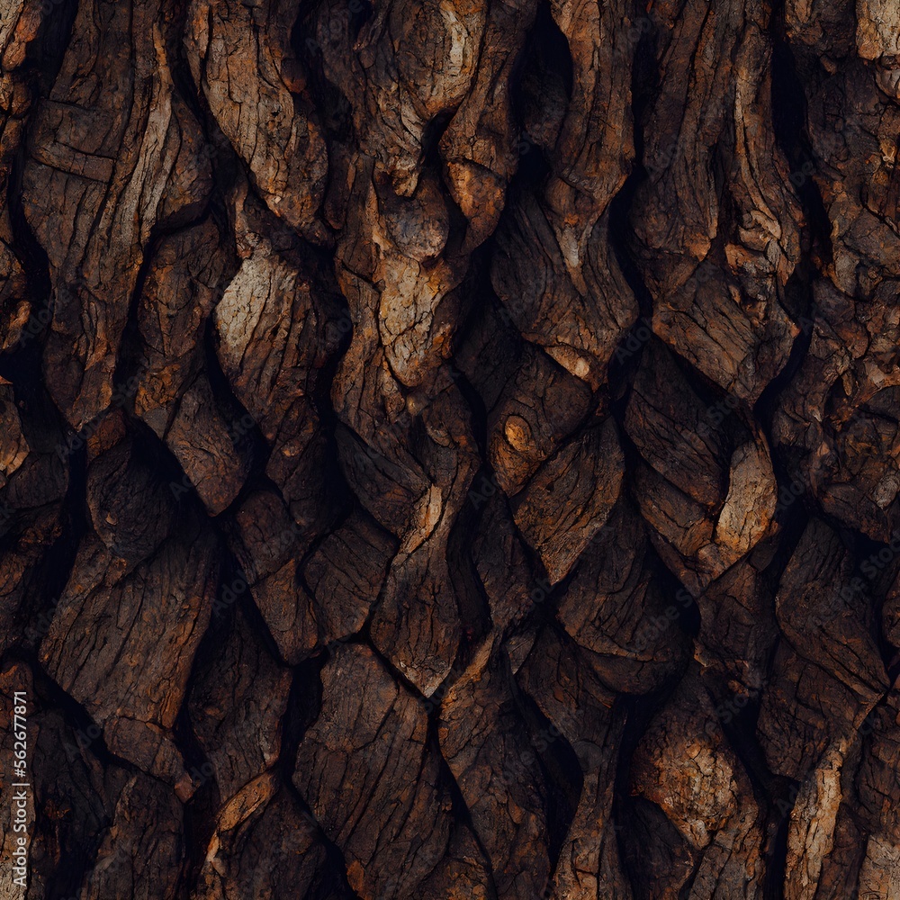 a seamless texture of a low tiling but continous wood bark texture ...