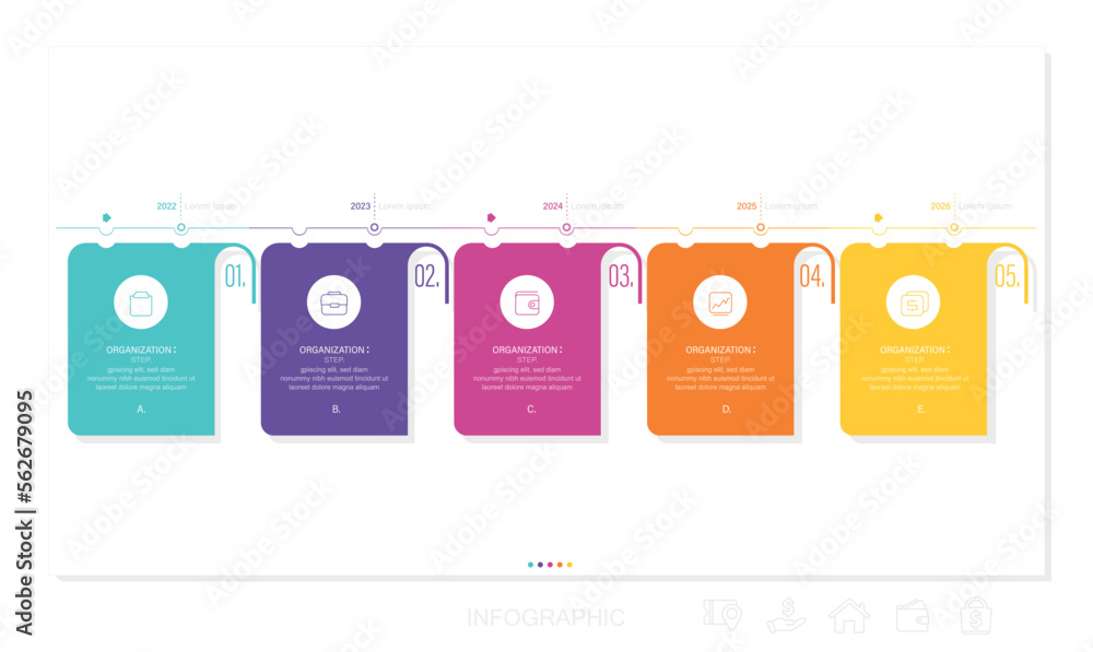 Business data visualization. timeline infographic icons designed for ...