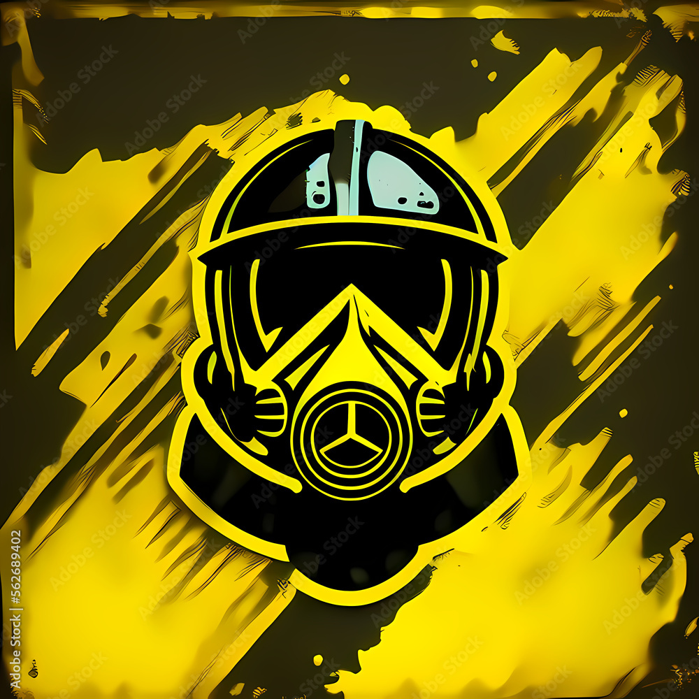 The icon logo of a gas mask. Chemical protection, smoke protection ...