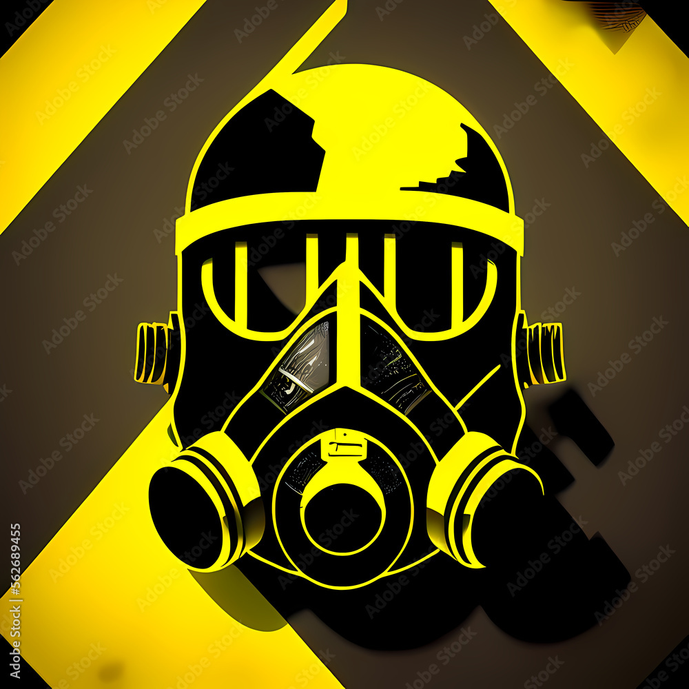 The icon logo of a gas mask. Chemical protection, smoke protection ...
