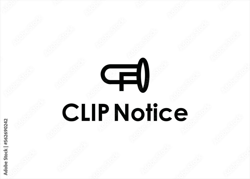 notice logo design announcement symbol loudspeaker Stock Vector | Adobe ...