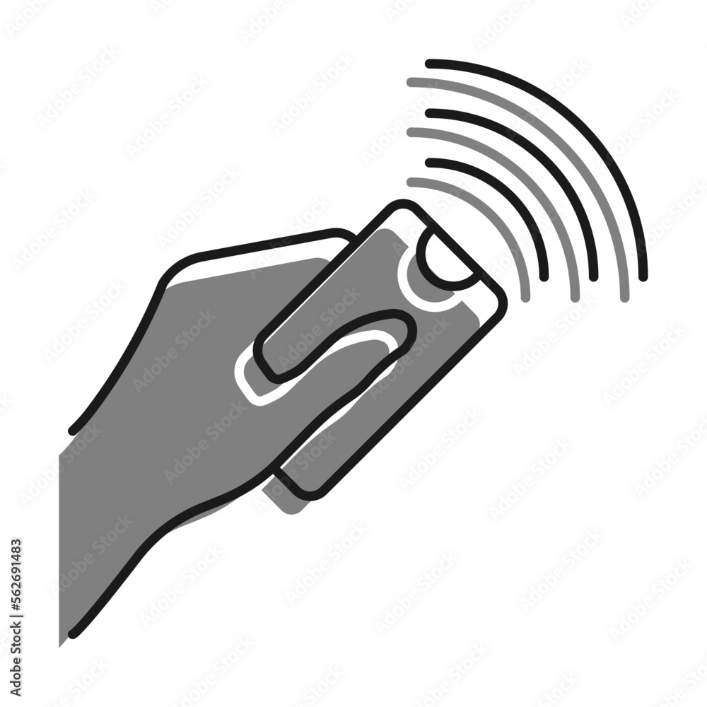 Remote Control Icon With Hand