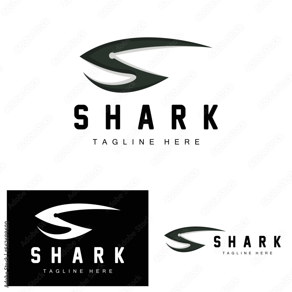 Shark Logo, Wild Fish Vector Illustration, Ocean Predator, Product ...