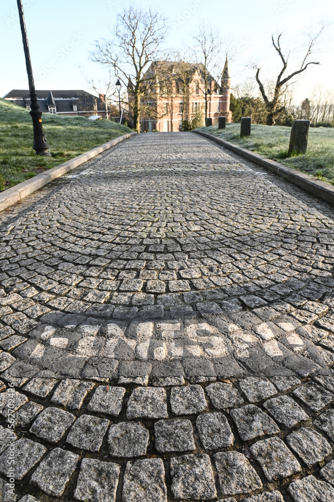 Mur de Grammont Geraardsbergen cyclime pavés classique cycliste velo montée difficulté UCI Stock ...
