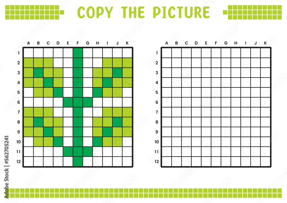 Copy the picture, complete the grid image. Educational worksheets ...