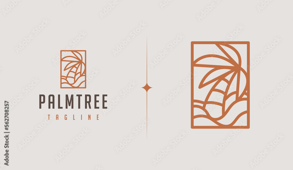 Palm Tree Logo Template. Universal creative premium symbol. Vector ...