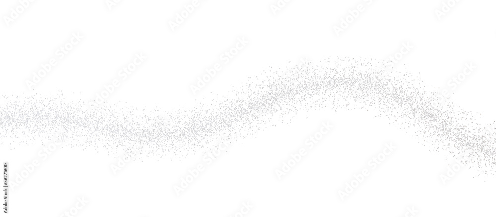 Spline with small white crystals, particles, on transparent background ...