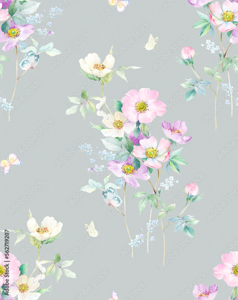 Classic Popular Flower Seamless pattern background.Perfect for ...
