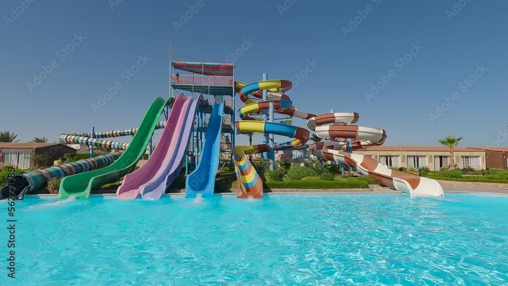 Panorama of the Aquapark Sliders, Aqua Park, Water Park Aquapark ...