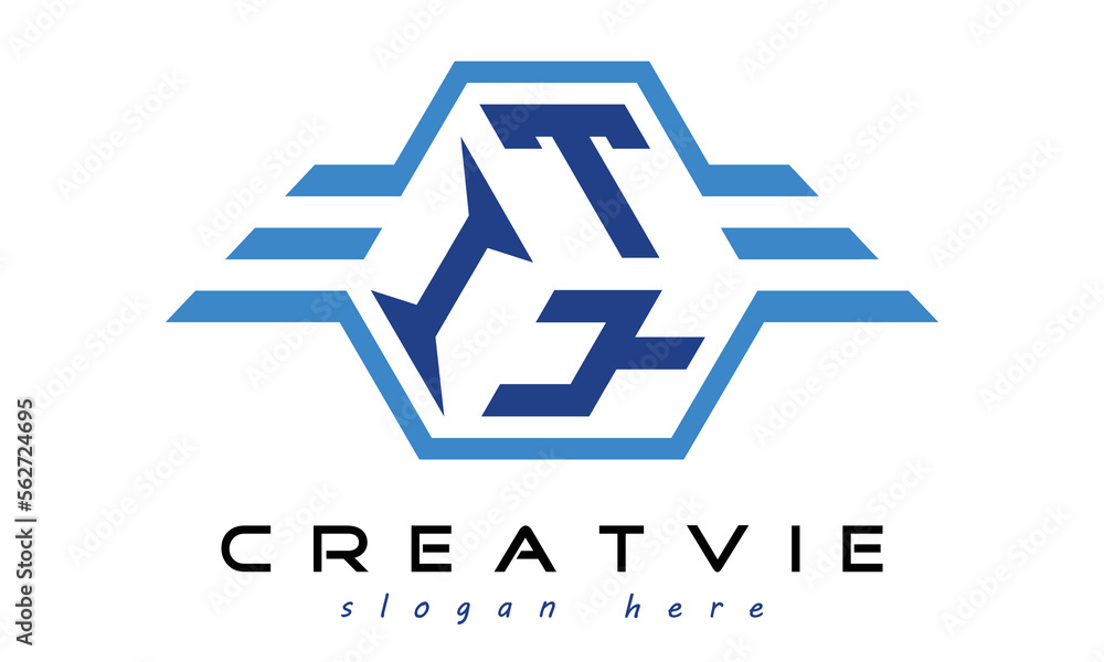 ITY three-letter geometric shape logo design vector template, isolated ...