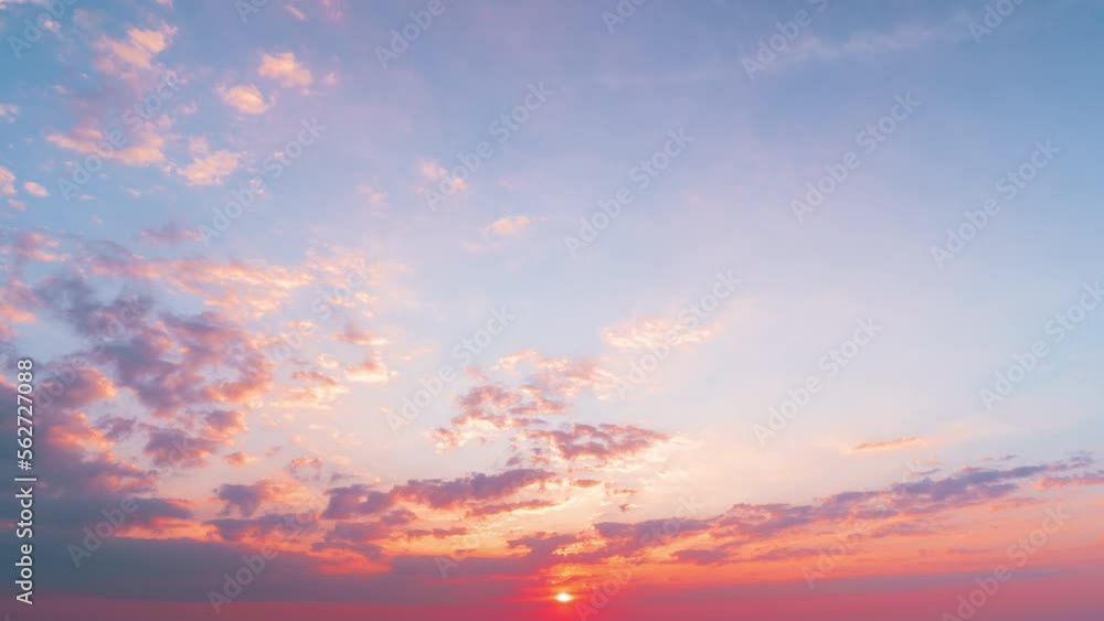 sunset sky with clouds.4k dramatic sky with clouds,Time lapse sunset ...