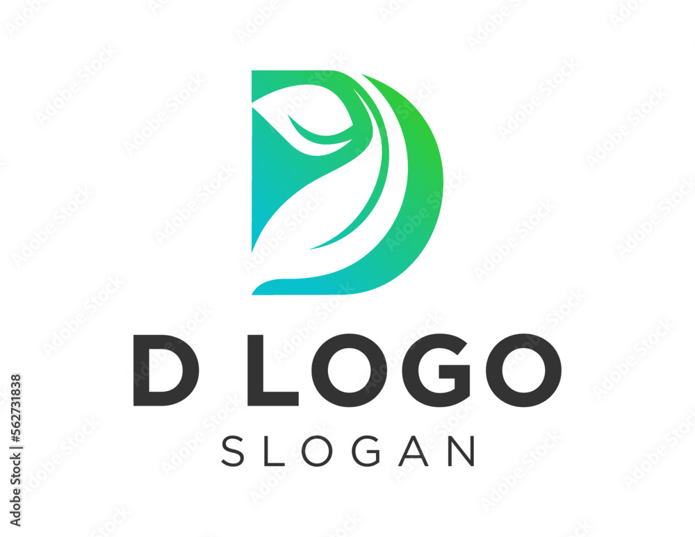 Logo about D Letter on a white background. created using the CorelDraw ...