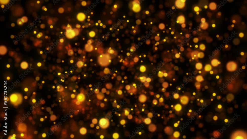 Abstract motion shining background gold particles. Shimmering Glittering Particles With Bokeh on ...
