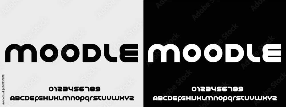 MOODLE Modern Bold Font. Regular Italic Number Typography urban style ...