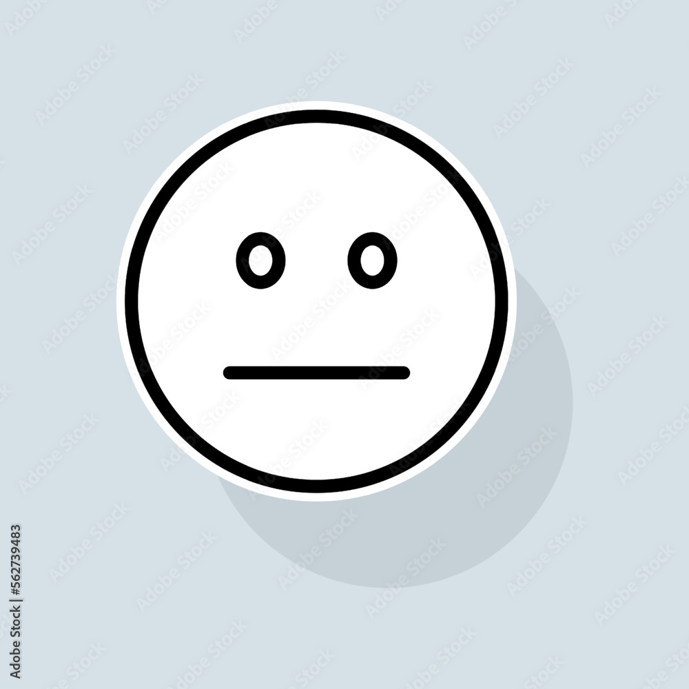 Emoji with misunderstanding line icon. Communication, emoticons, chats ...