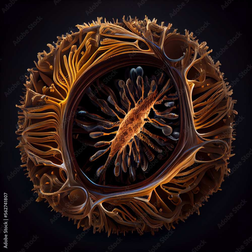 natural highly detailed abstract immersive object that looks like under ...