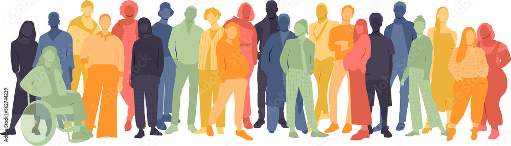 Poster Different people stand side by side together. – Wall Art | UkPosters