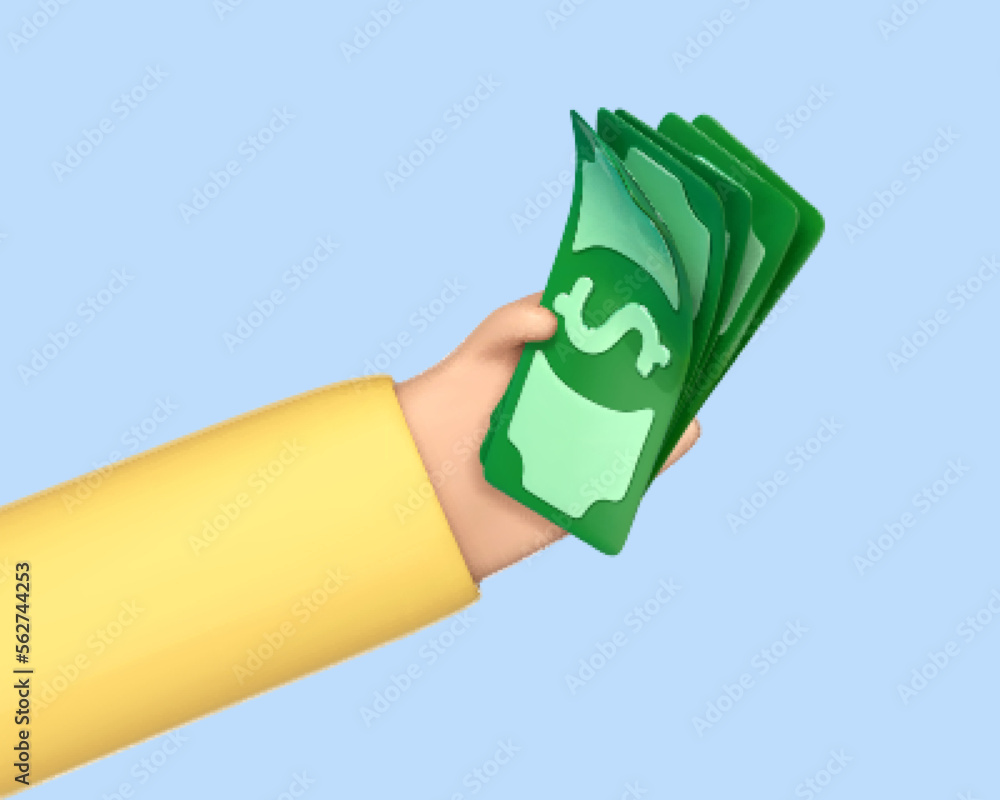 Cartoon Hand Giving Money